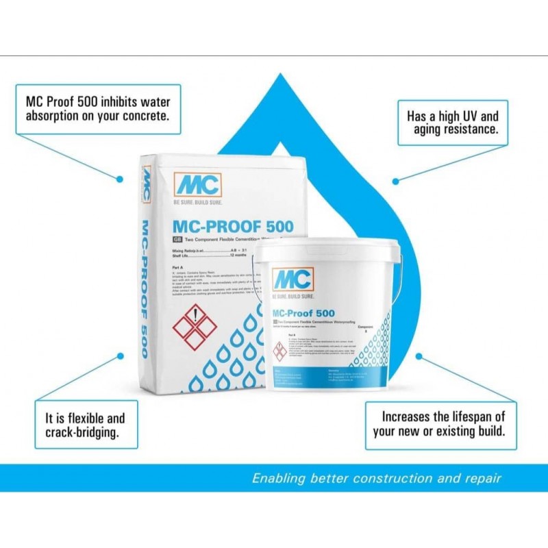 Revêtement imperméable polymère - MC-Proof 100 - MC-Bauchemie